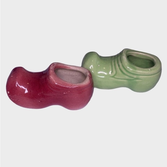 Vintage | Accents | Vintage Ceramic Dutch Clog Shoe Planters | Poshmark